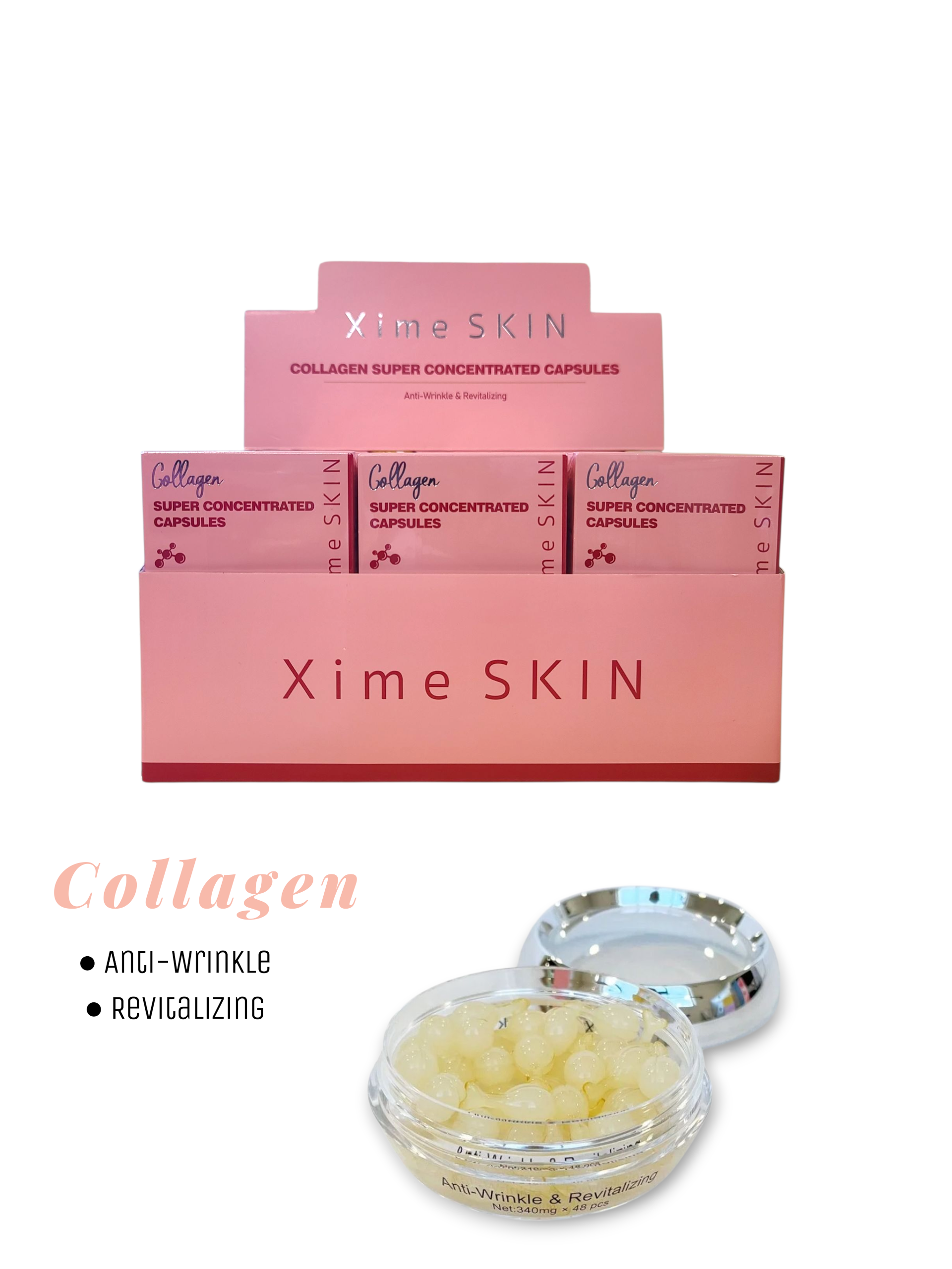 XIME SKIN Collagen Super Concentrated Capsules 340mg / 12pcs Display ...